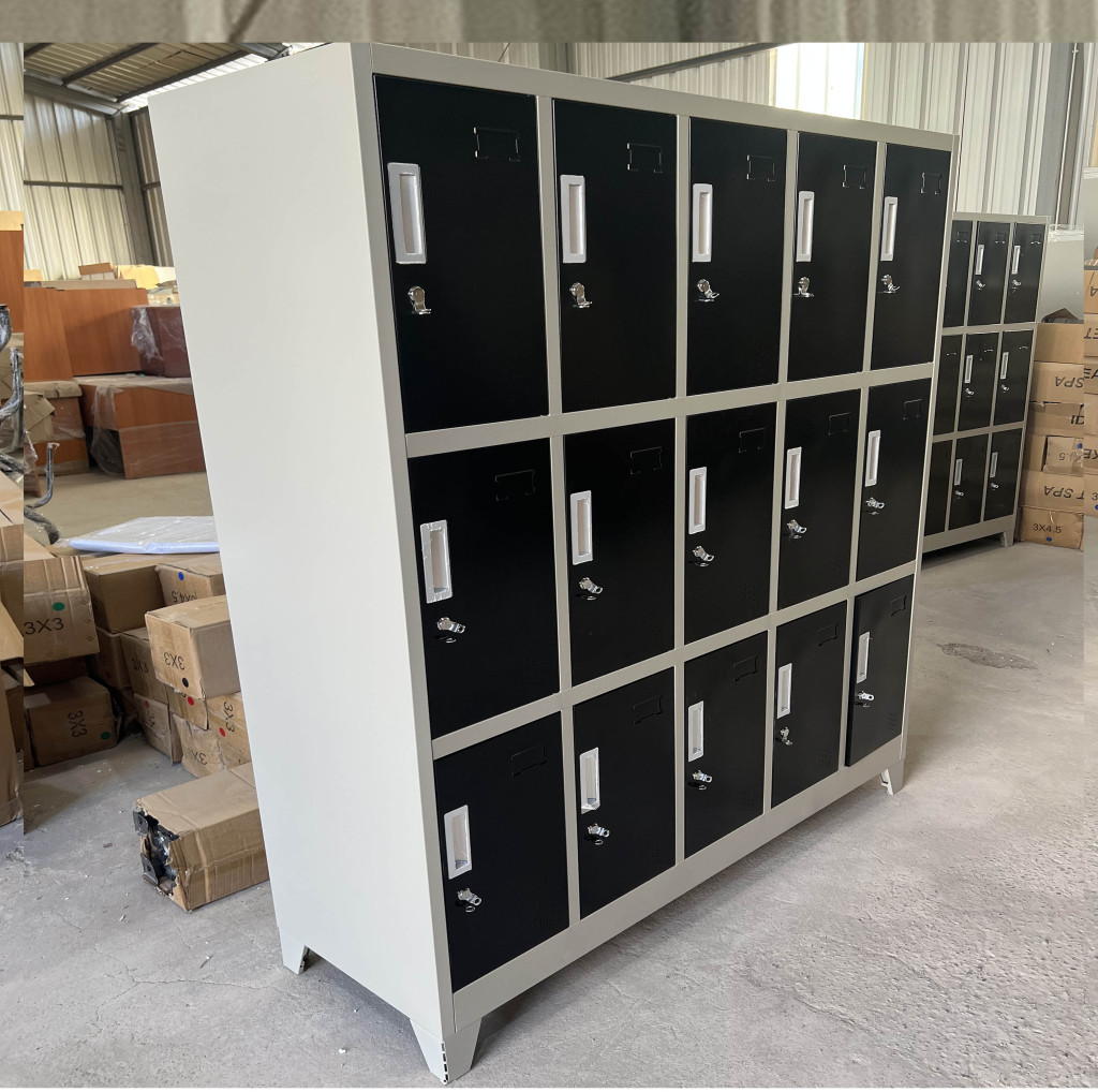 LOCKER 5 CUERPOS 15 PUERTAS NEGRO - Idea Market SpA